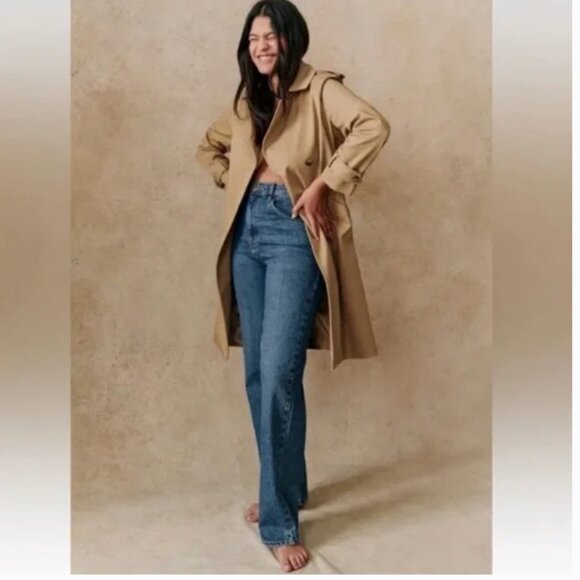 Sezane | Jeans | Sezane Enzo Trousers Wide Leg Jeans Denim 0 Cotton ...